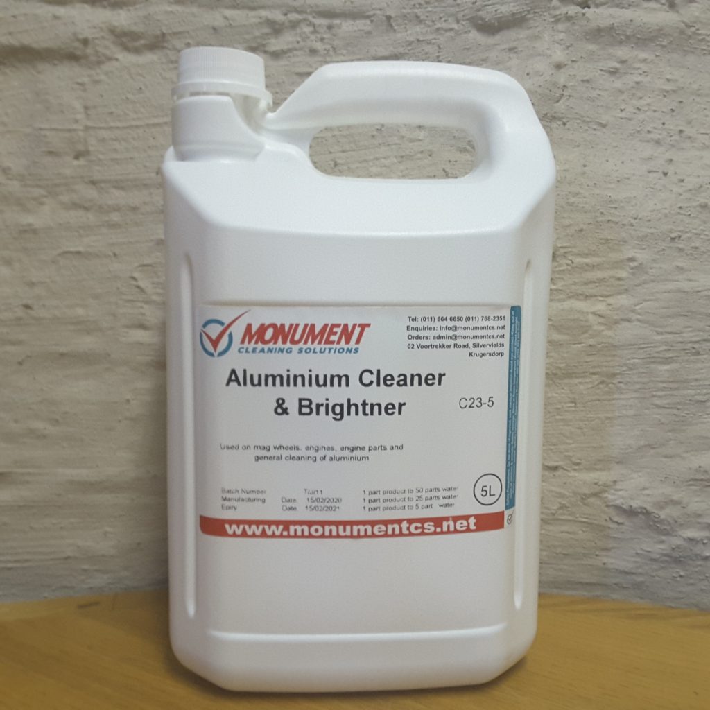 Aluminium Cleaner & Brightener 5L | Monument Cleaning Solutions