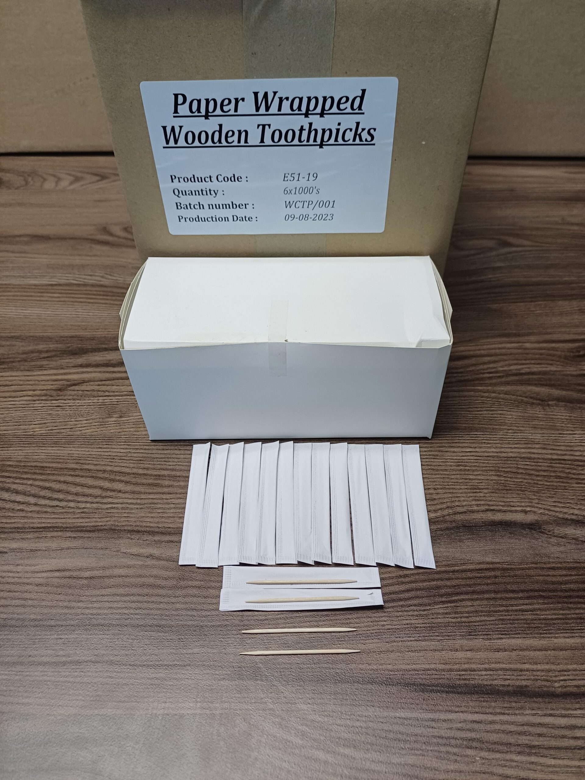 Toothpicks Individually Paper Wrapped 1000’s | Monument Cleaning Solutions