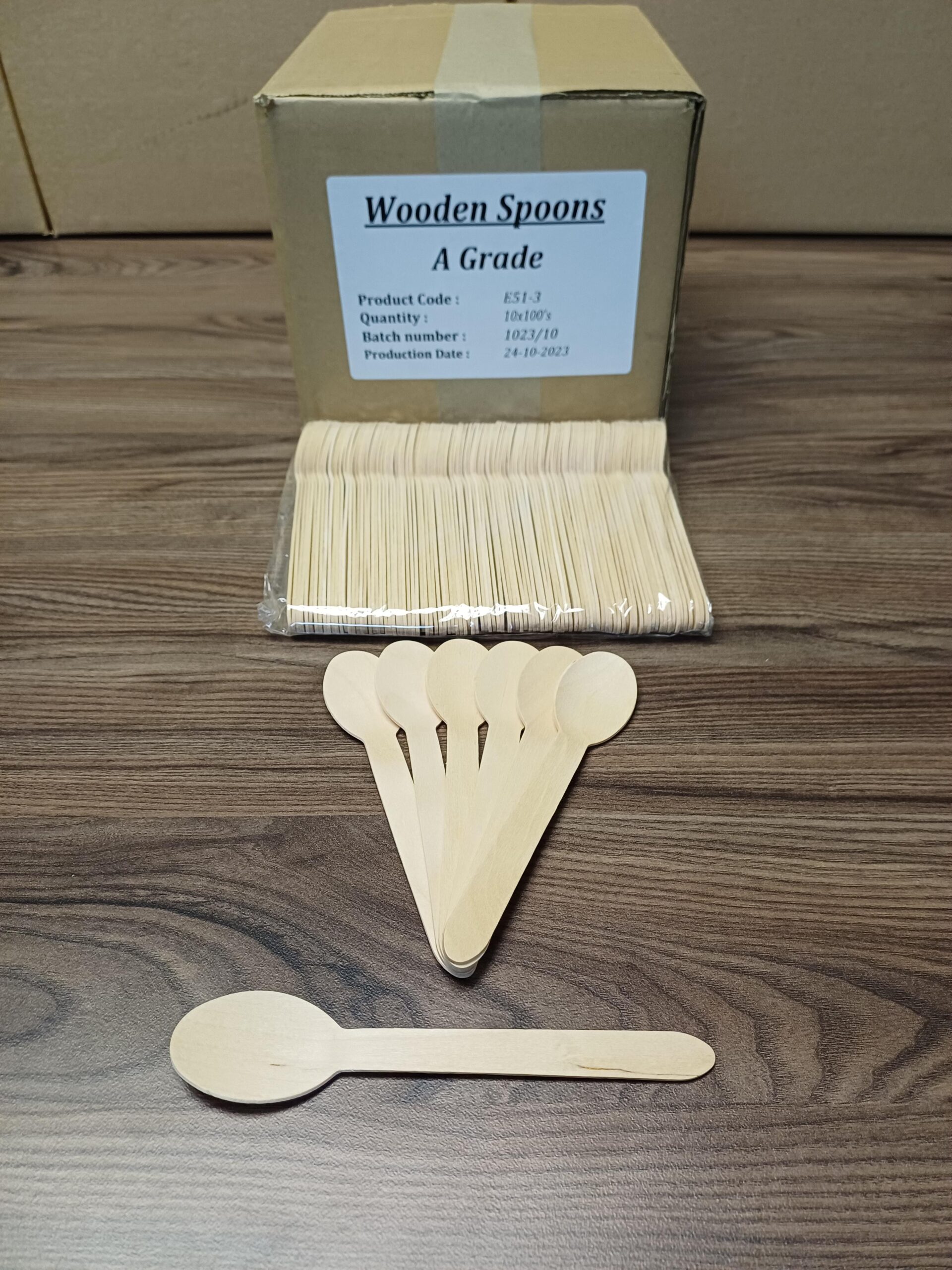 Wooden Spoons Unwrapped 100’s A-Grade | Monument Cleaning Solutions